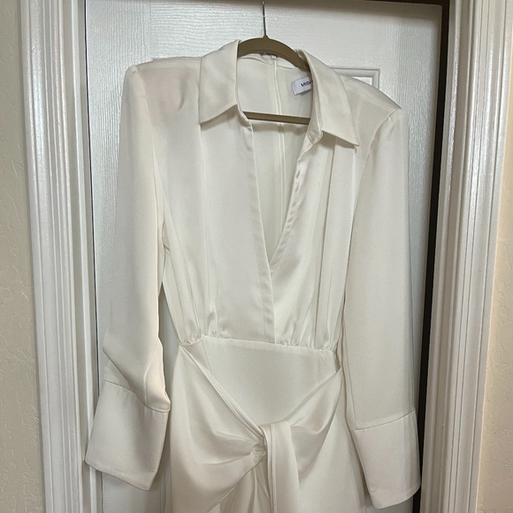 Misha | Dresses | Misha Brand Reidun Spread Collar Mini Dress In White ...